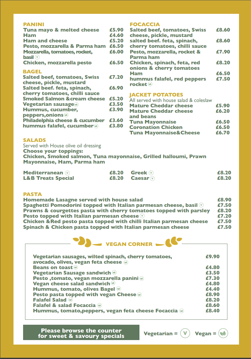 Our Menu - Little Big Treats